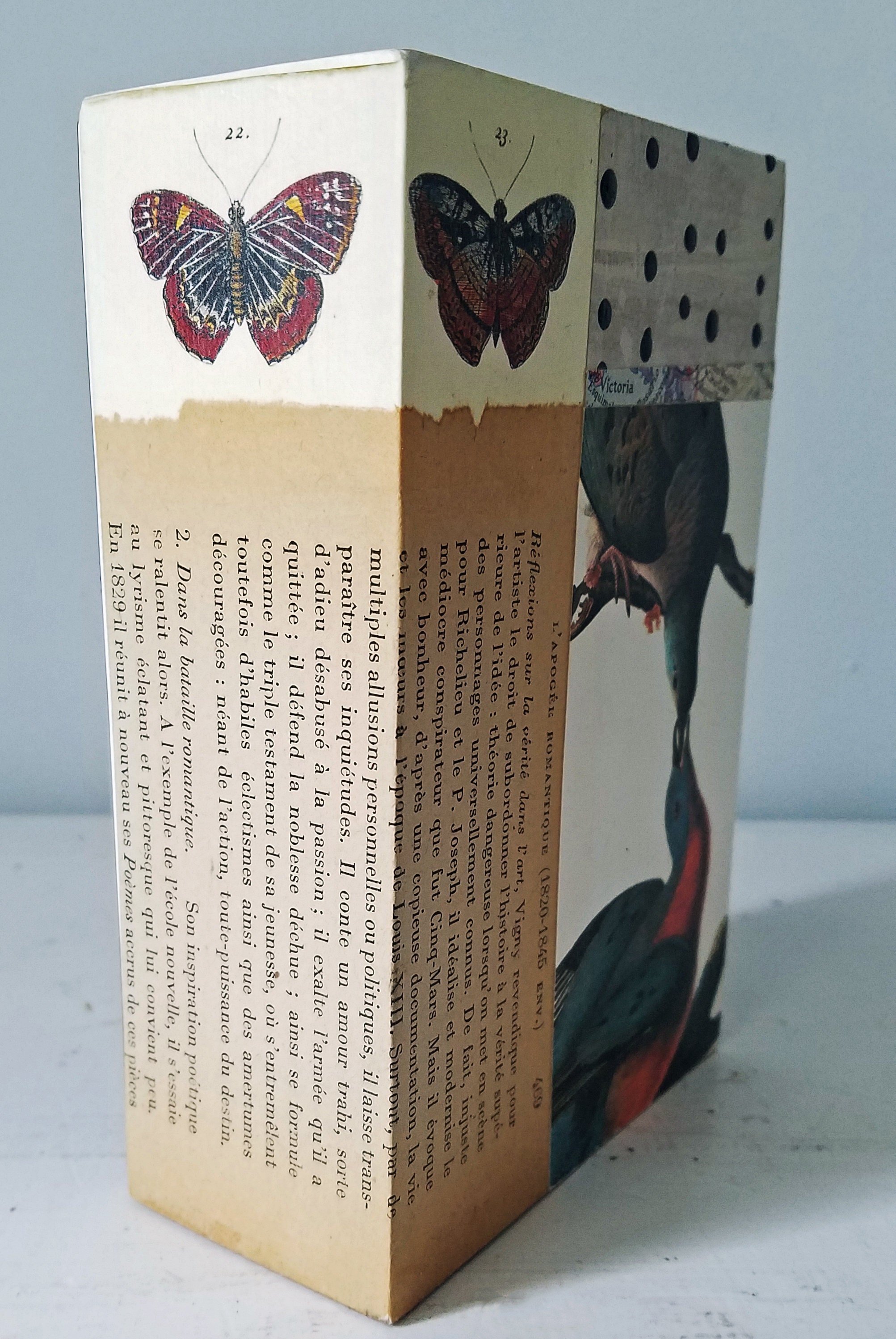 Original Art Collage 3D Collage Block Audubon Bird 1 - Etsy