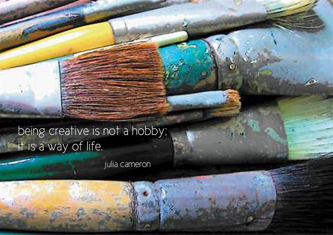 4 Postcard Set Art Brushes - Etsy