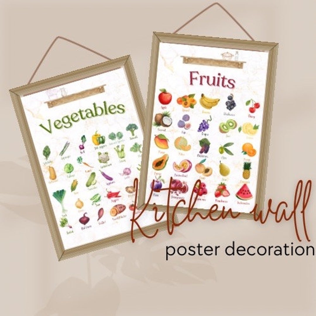 Poster of Fruits and Vegetables, Promoting Healthy Foods, Eat the ...