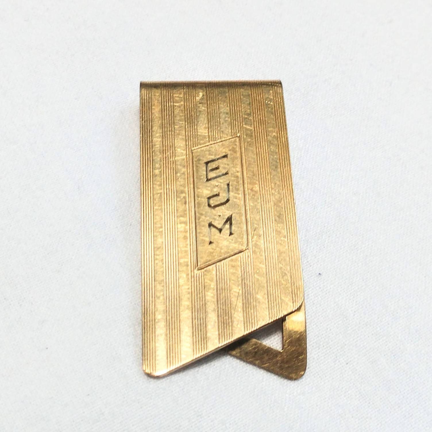 Vintage Monogrammed Gold Filled Money Clip 12/20KT GF - Etsy