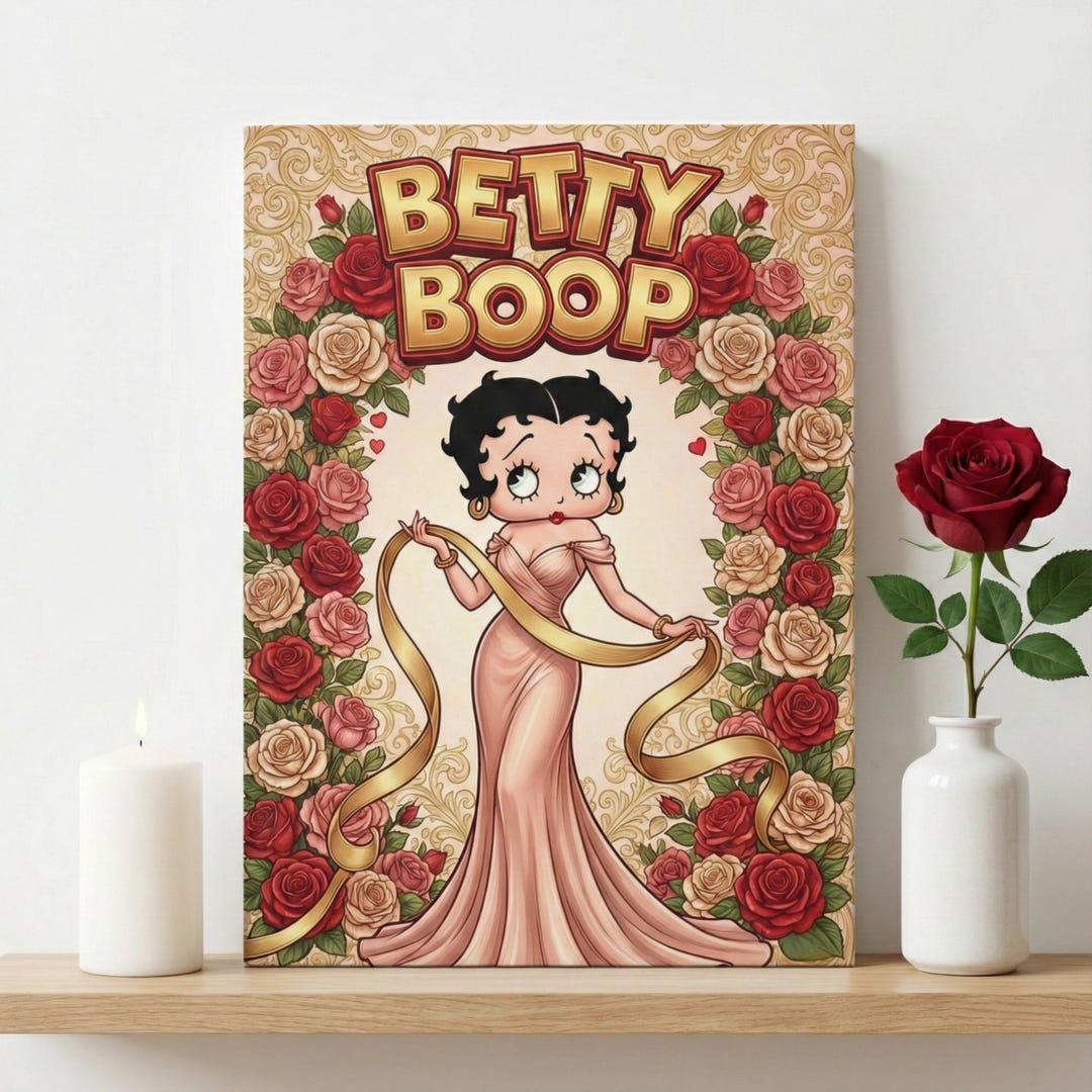 Personalized Betty Boop Romantic Rose Hardcover Journal, Custom Name ...