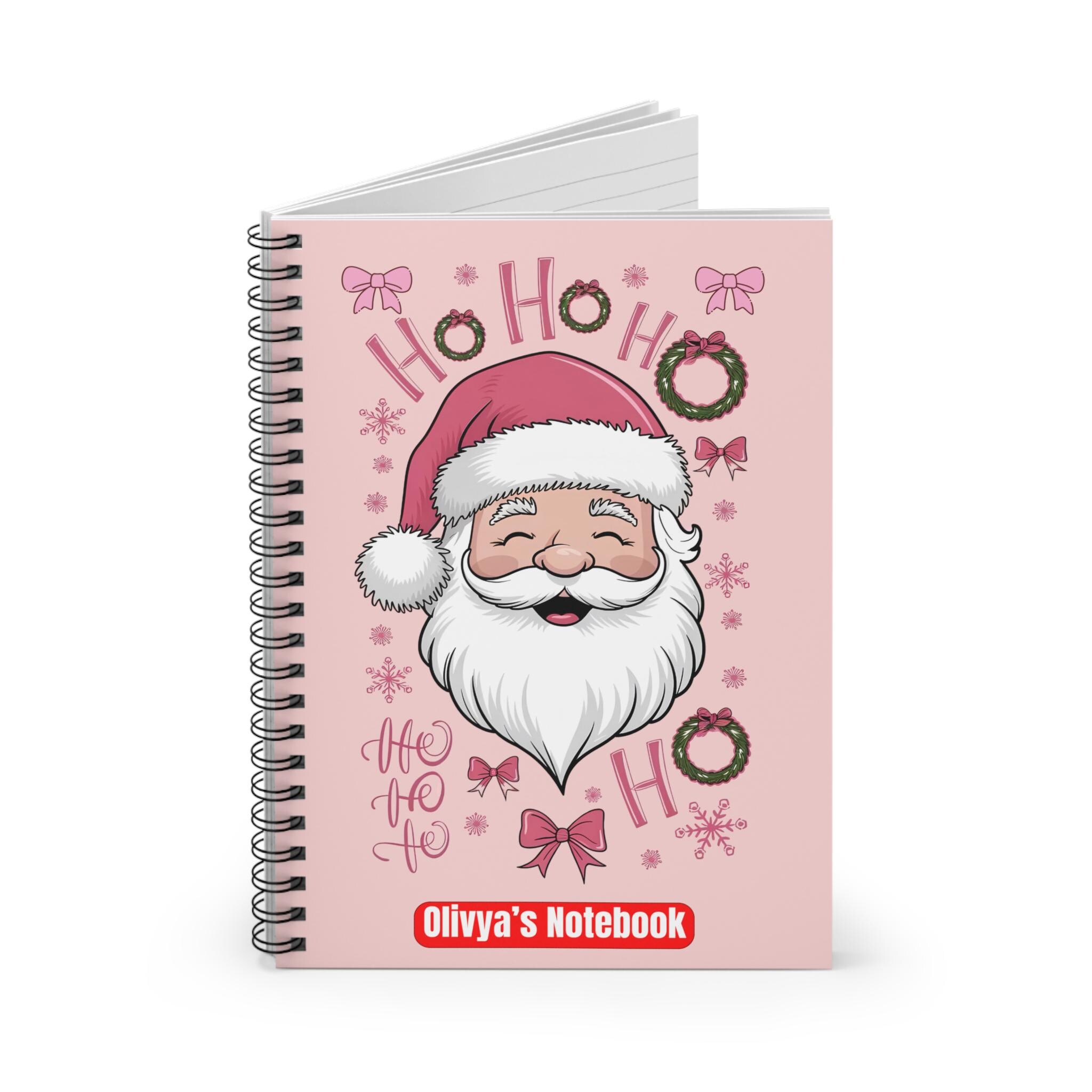 Personalized Santa Spiral Notebook: Festive Christmas Journal - Etsy