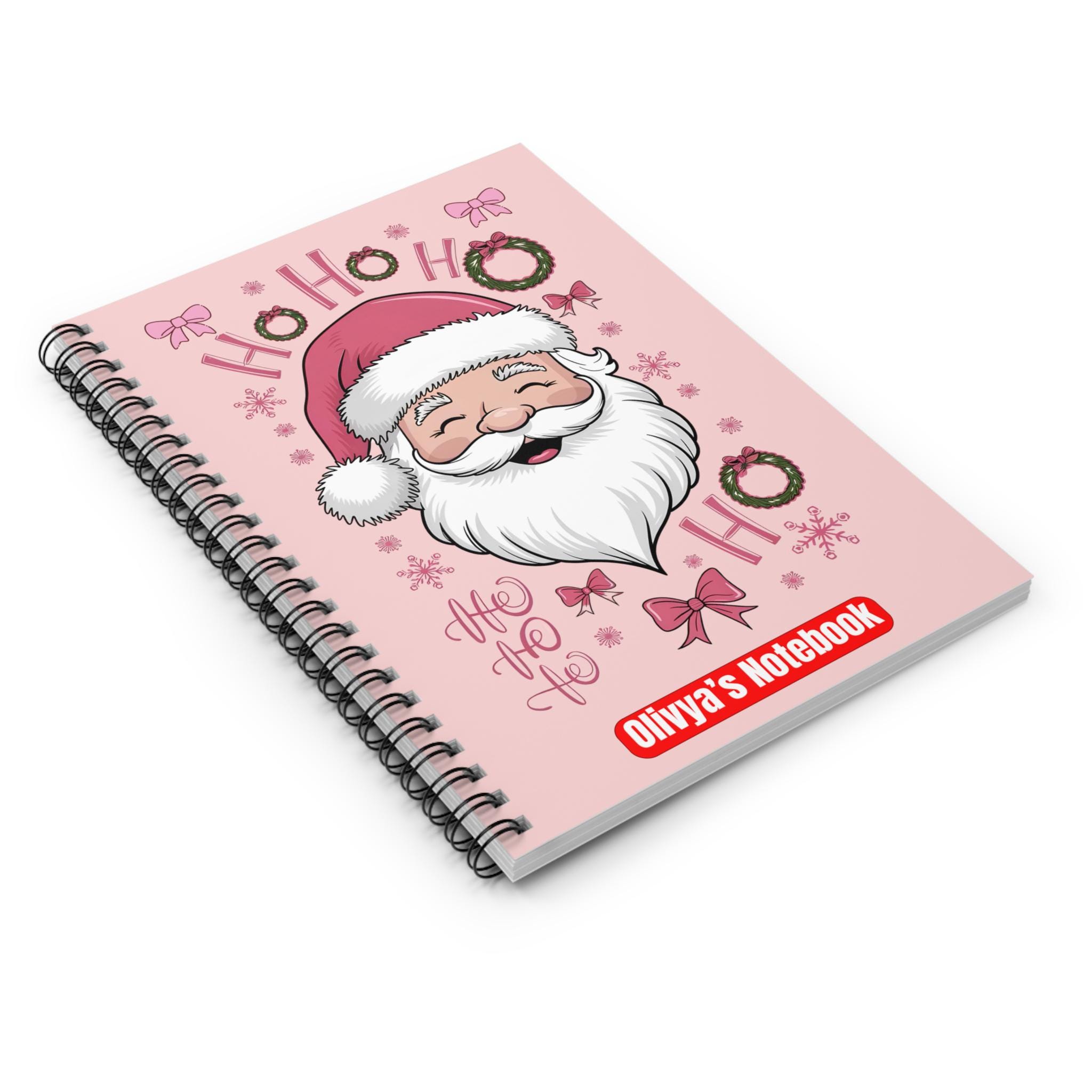 Personalized Santa Spiral Notebook: Festive Christmas Journal - Etsy
