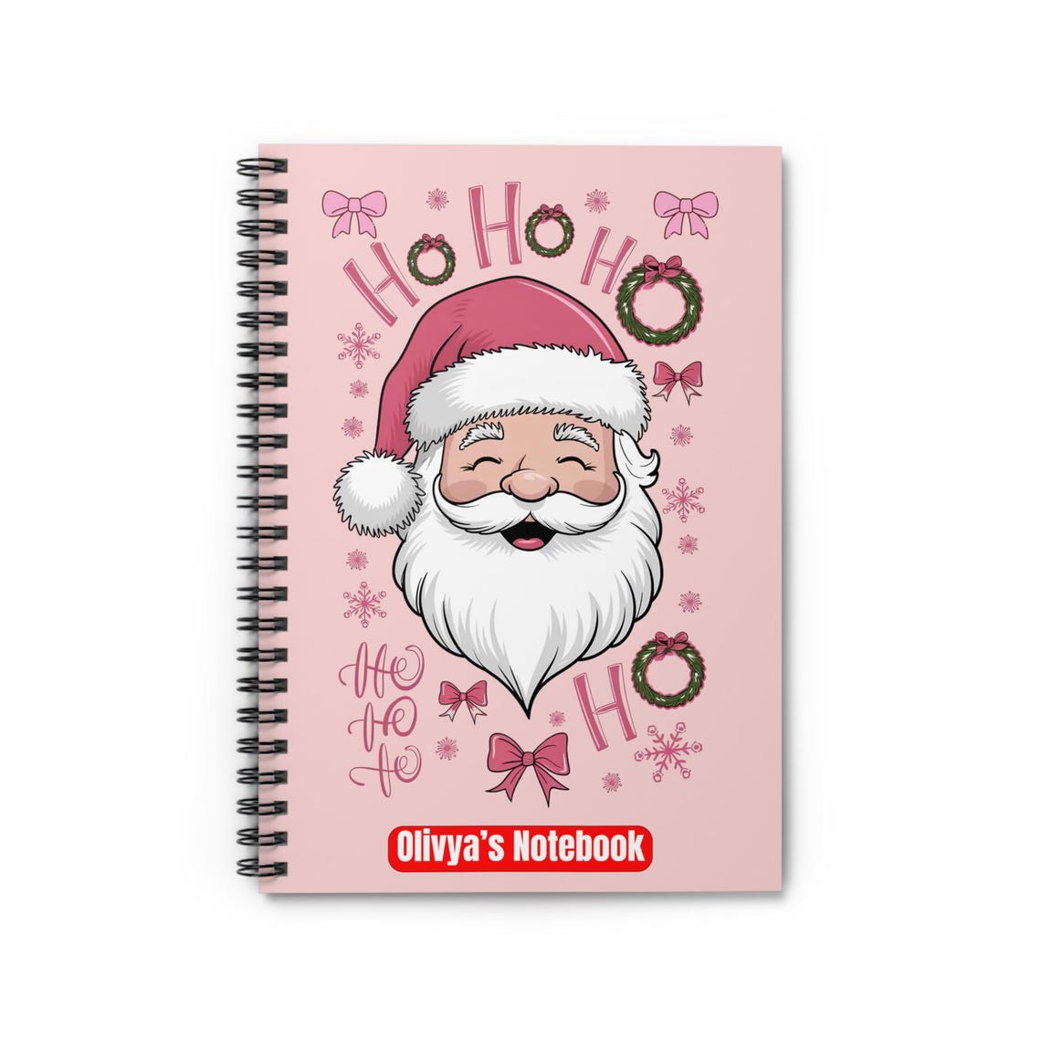 Personalized Santa Spiral Notebook: Festive Christmas Journal - Etsy