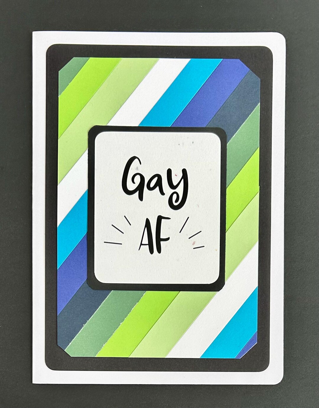 Gay AF Card, Gay AF Pride Flag Colors Card, Gay Pride Card, Gay Love ...