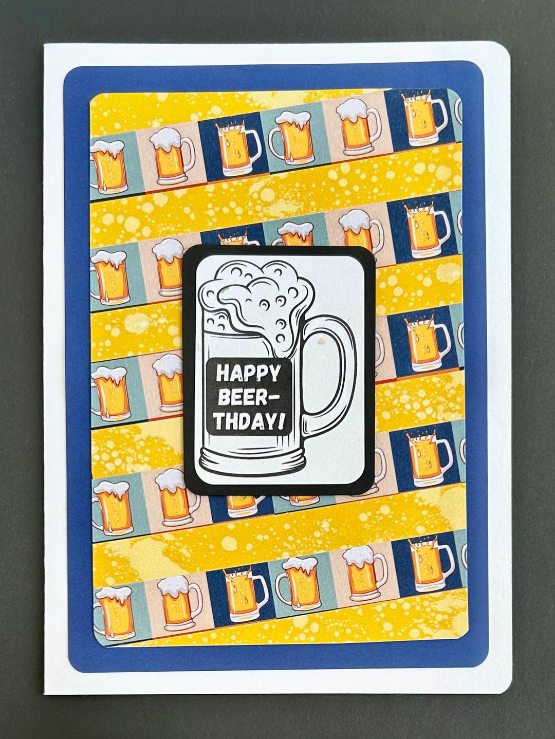 Happy Birthday Beer Card, Happy Beer-thday Beer Card, Beer Birthday ...