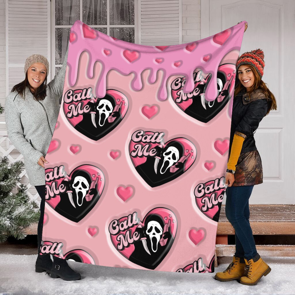 No You Hang Up, Ghostface Blanket, Woodsboro, Scary Movie Fleece ...