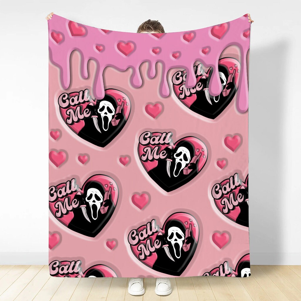 No You Hang Up, Ghostface Blanket, Woodsboro, Scary Movie Fleece ...