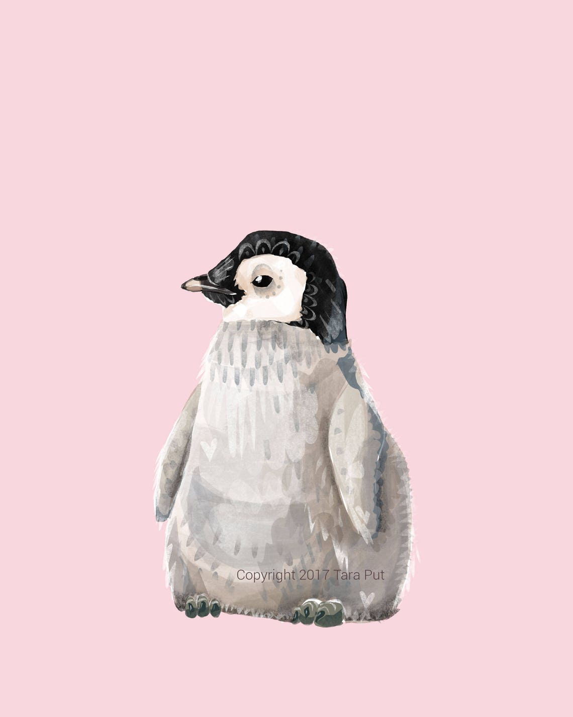 Baby Penguin - Print - Etsy