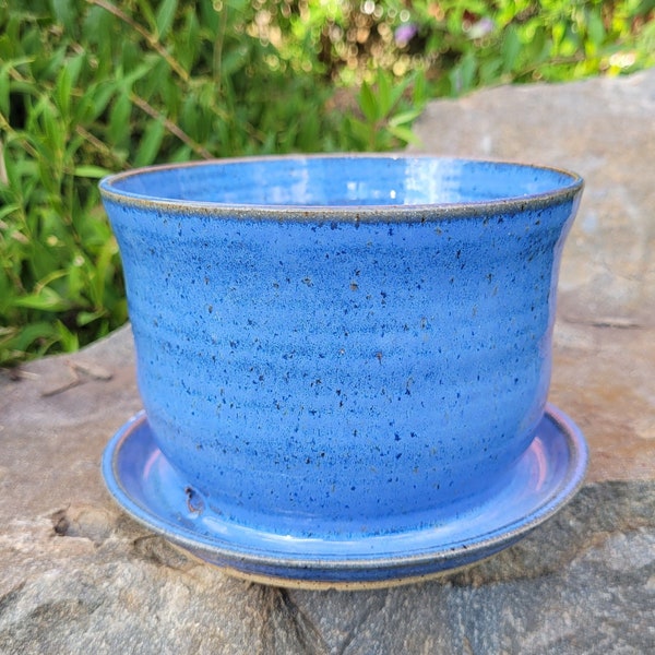 Blue Flower Pot - Etsy