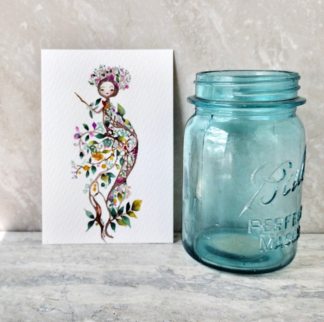 Tree Spirit, Dryad, Watercolor Painting, Not A Print, Hand Painted ...