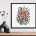 Circles and Loops Watercolor Painting, Not A Print, Circles Hand ...