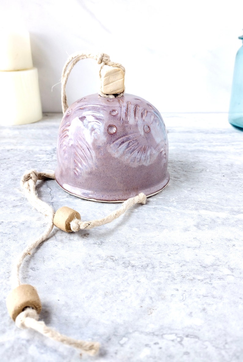 Lines Dots Bell Ceramic Garden Wind Chime Pottery Cow Bell - Etsy