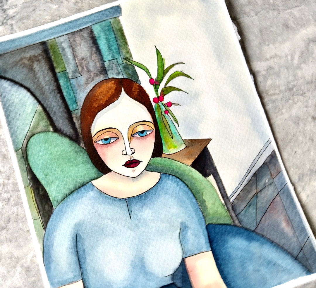 Chloe With Morning Sickness, Not A Print, Hand Painted Original ...