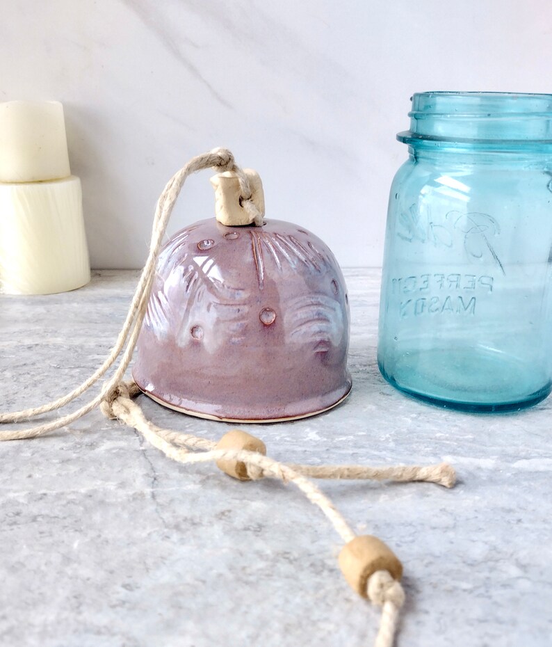 Lines Dots Bell Ceramic Garden Wind Chime Pottery Cow Bell - Etsy