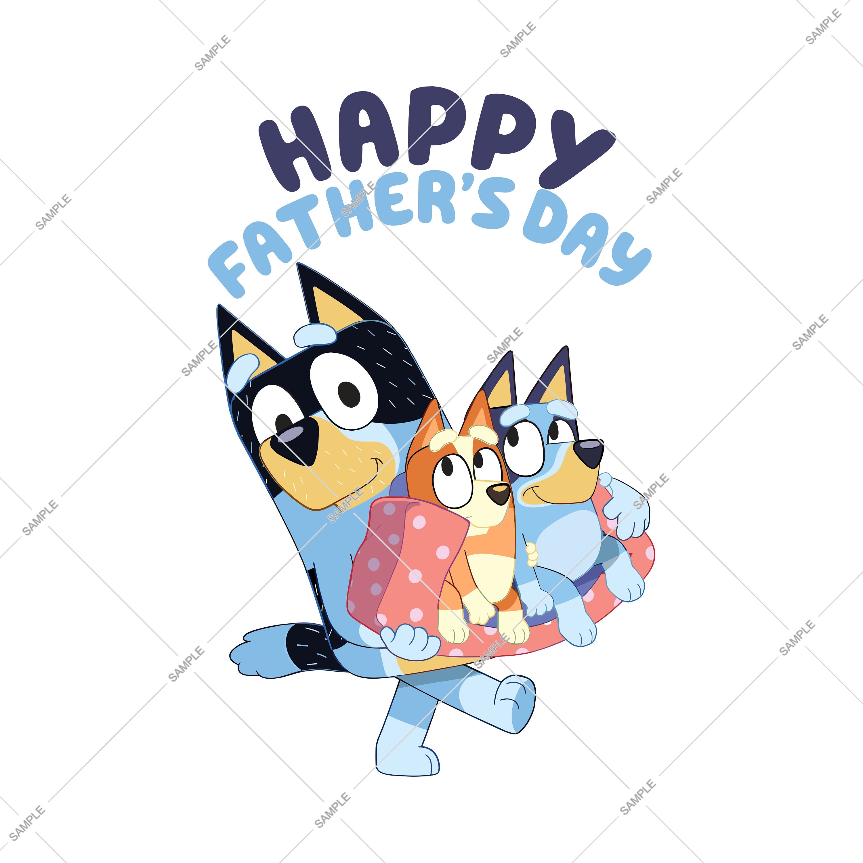 Bluey Happy Father's Day, Bluey Cartoon Png, Bandit Png, Bluey Father's ...
