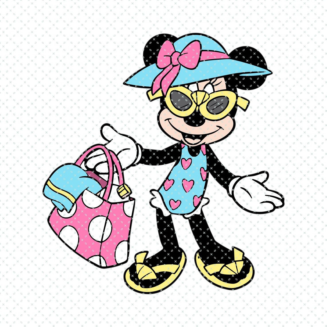 Summer Minnie Mouse, Summer Minnie Mouse Svg, Summer Minnie Mouse Png ...