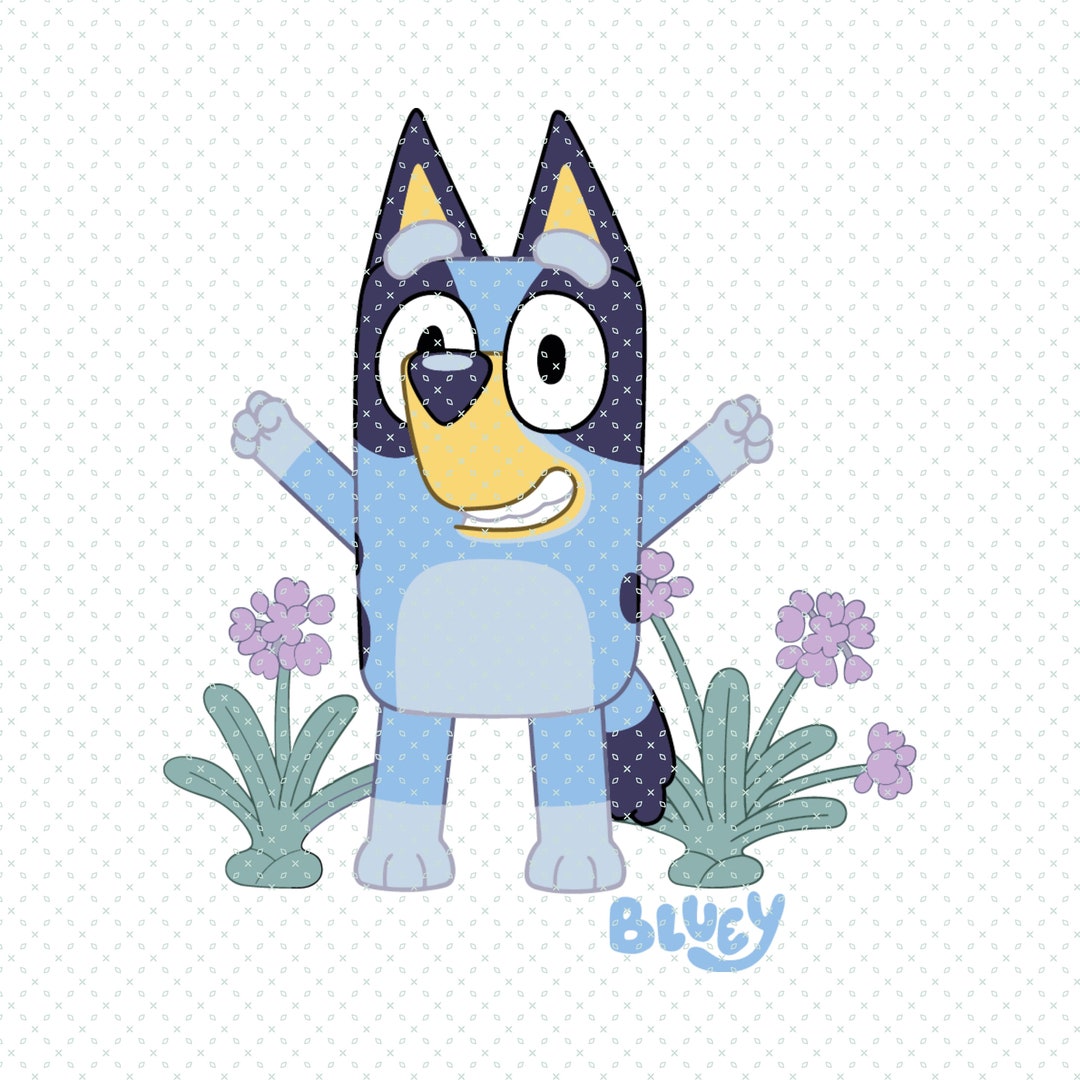 Bluey Flower PNG, Bluey Floral Png, Bluey and Bingo Floral Png, Bluey ...