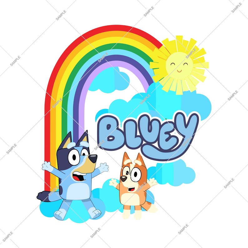 Bluey Rainbow Png, Bluey Png, Bluey Birthday Png, Bingo Png, Bluey ...