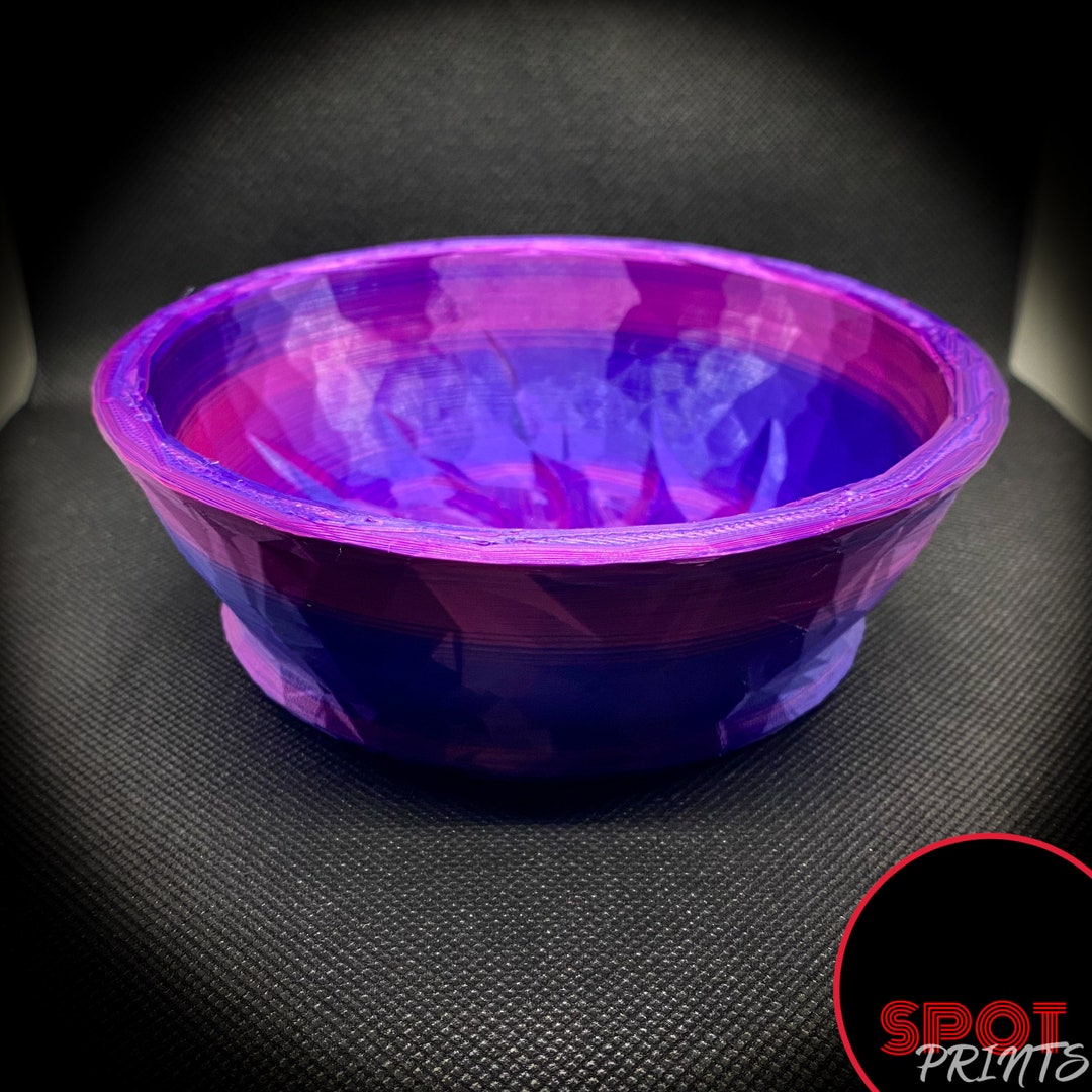 3d Printed Shave Bowl - the Rusticated Fusion Blue-rose - Etsy