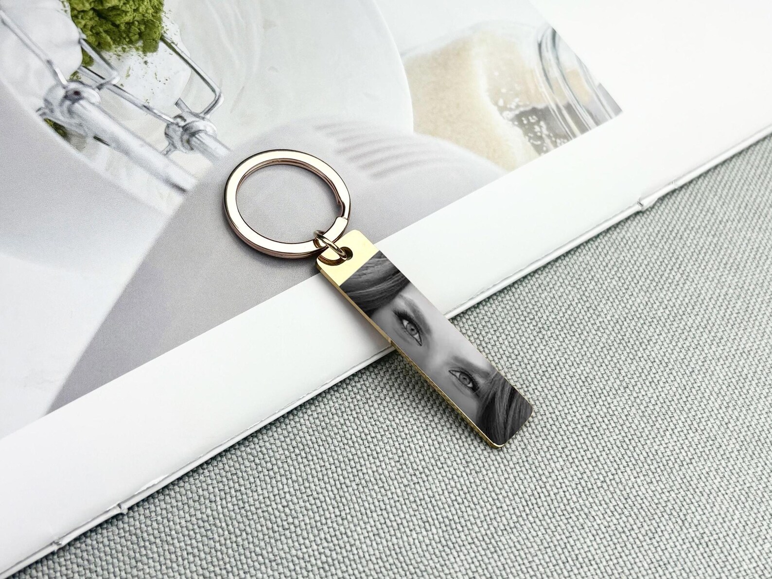 Custom Eyes Photo Keychain, Personalized Human Eyes Keychain ...