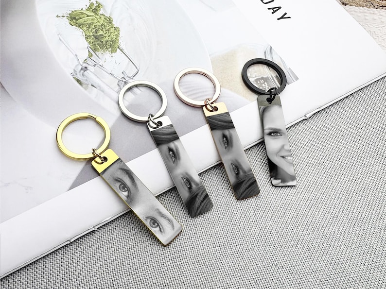 Custom Eyes Photo Keychain, Personalized Human Eyes Keychain ...