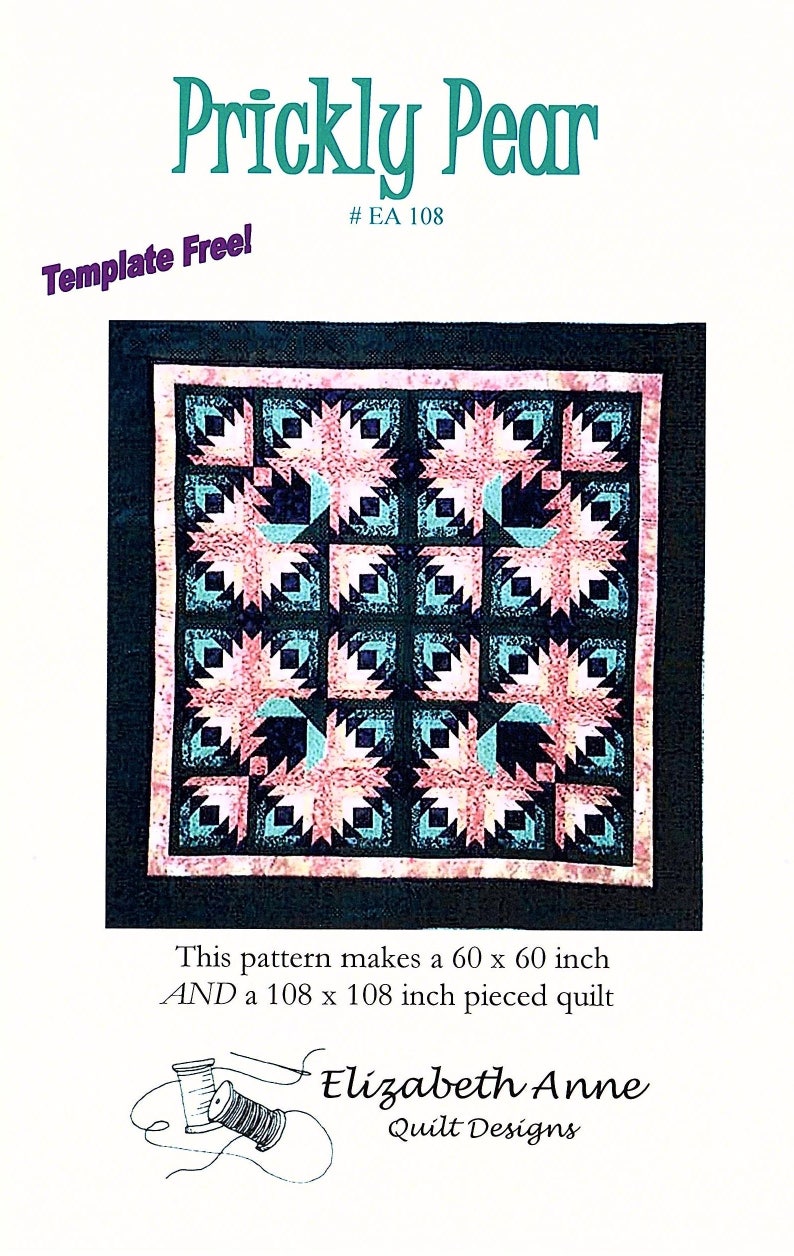 Prickly Pear--southwest Quilt Pattern for Wall Hanging and Queen/ King ...