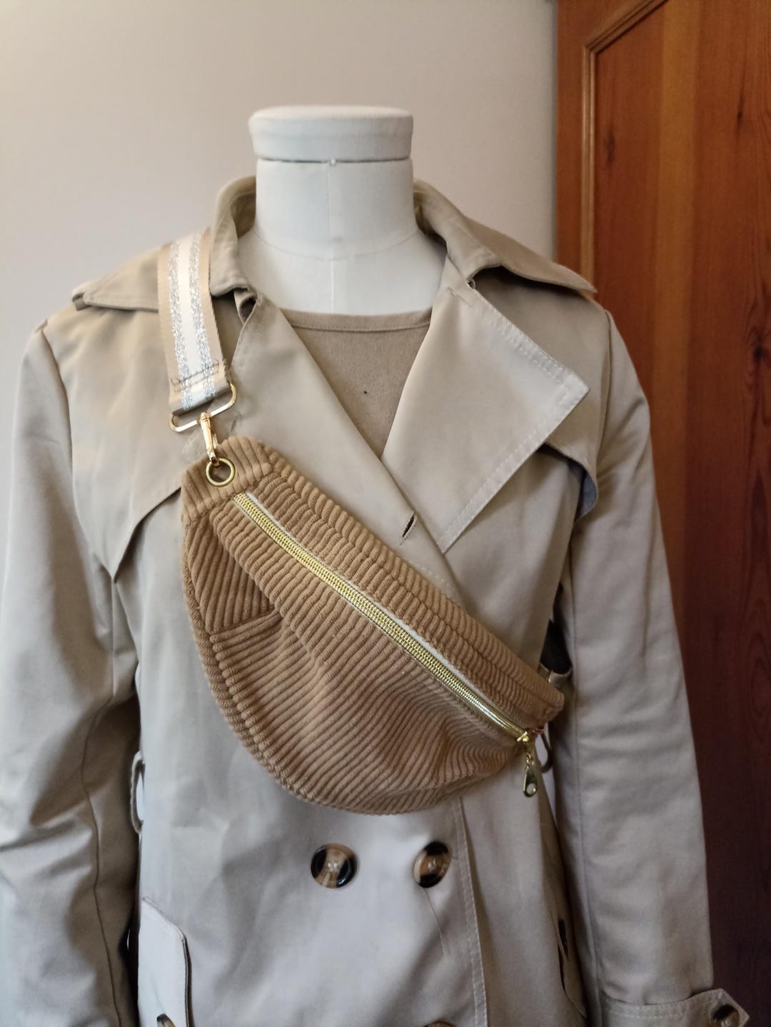 Original S, M, L Size Banana Bag in Peanut Corduroy With Removable ...