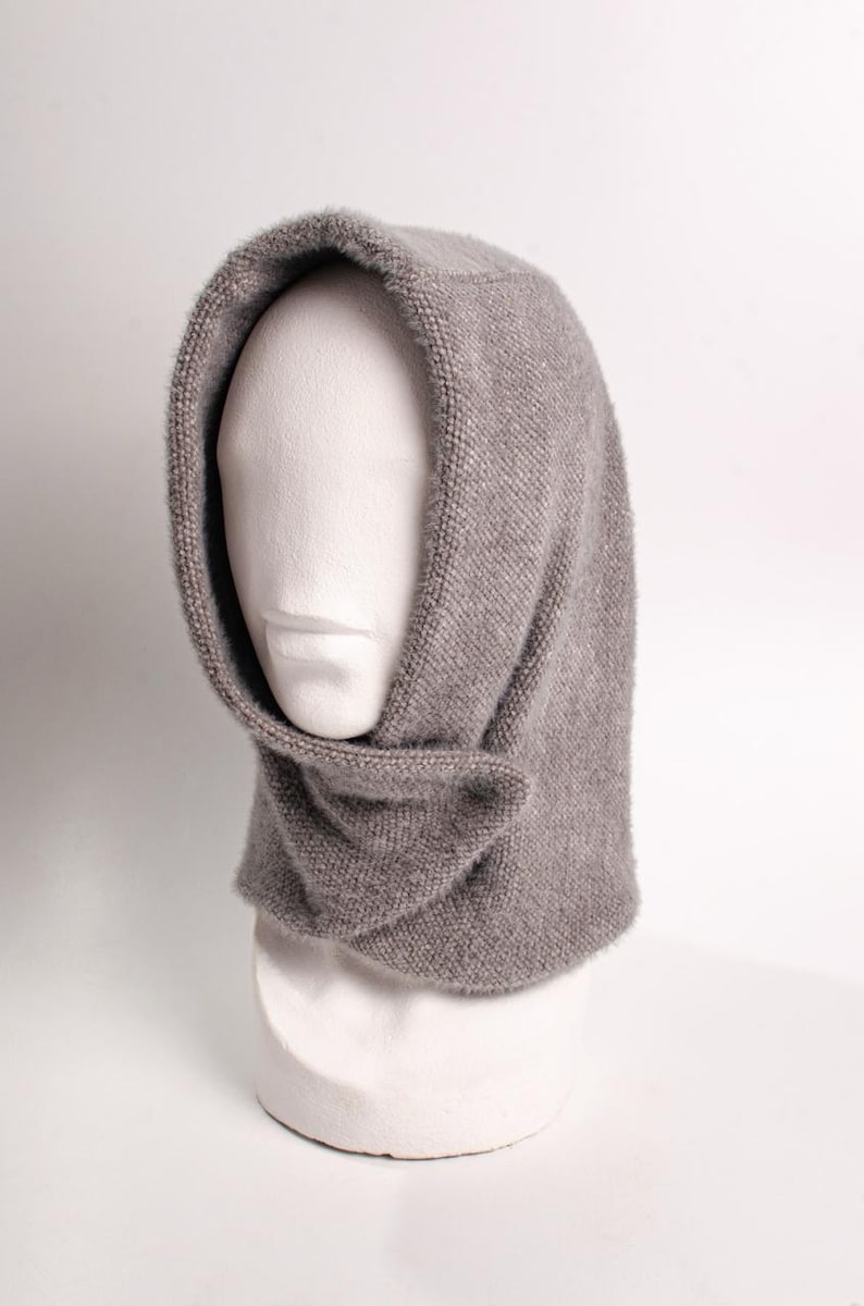 Balaclava Snood Women, Balaclava Button, Knit Balaclava Scarf, Boucle ...