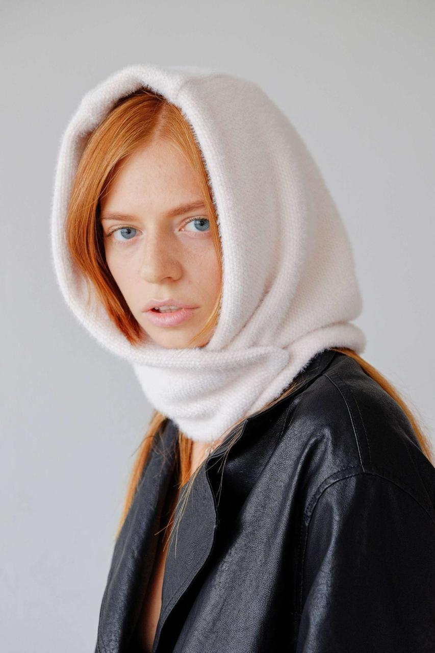 Balaclava Snood Women, Balaclava Button, Knit Balaclava Scarf, Boucle ...