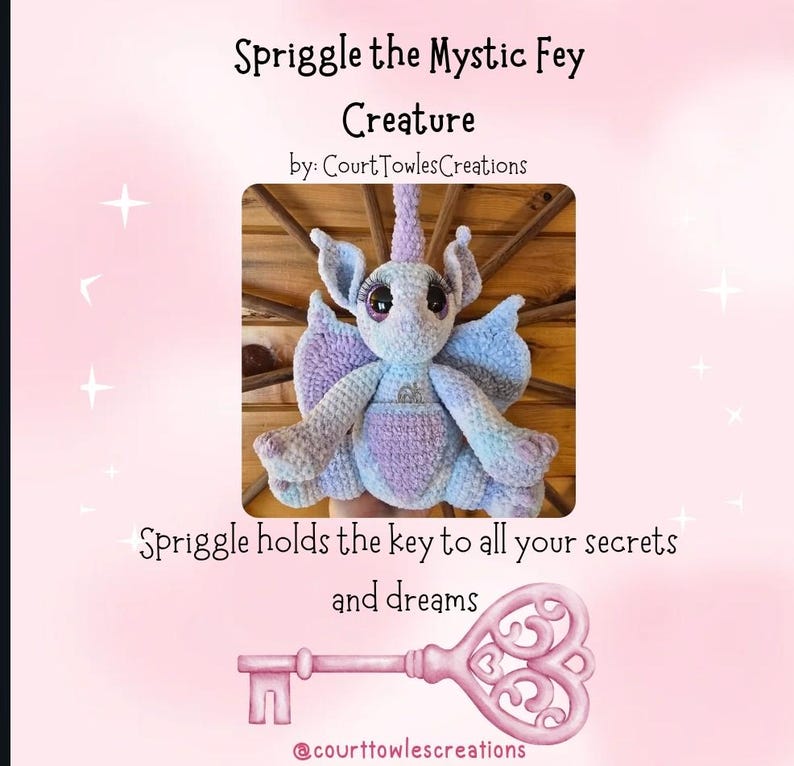 Spriggle the Mystic Fey Creature Crochet Pattern - Etsy