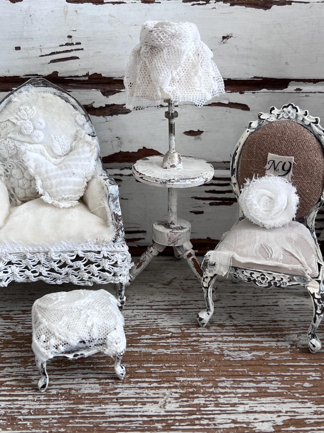 Vintage Victorian Miniature Dollhouse Floor Table Lamp, 1:12 Scale Lamp ...