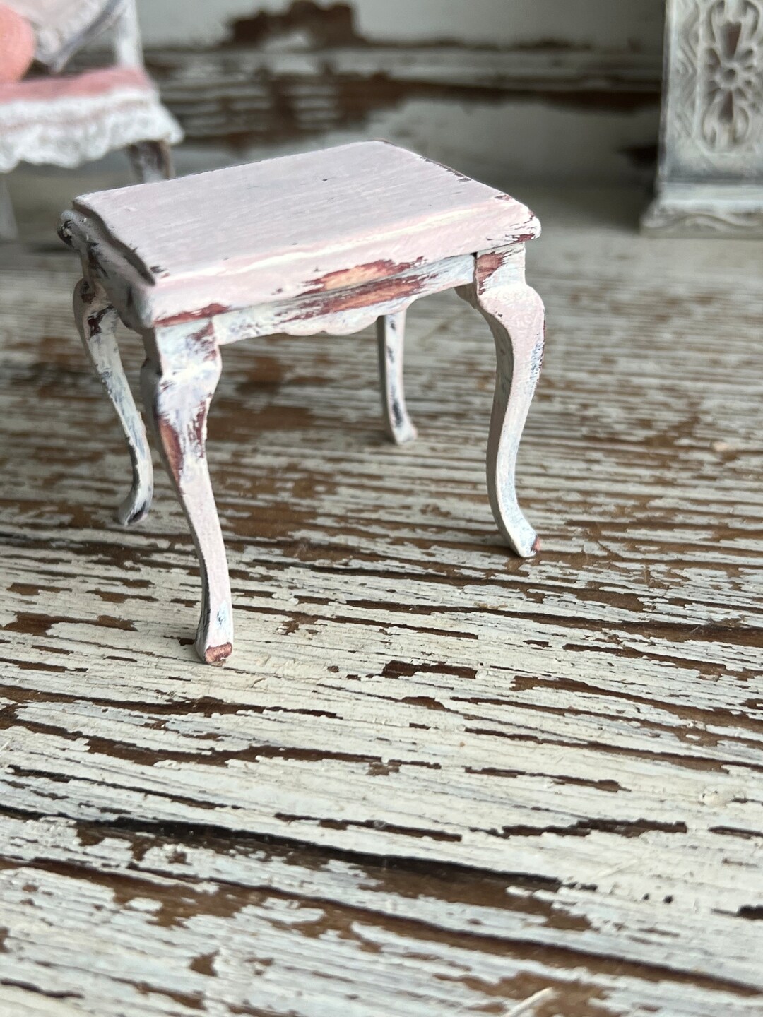 Miniature Side Table, Victorian Dollhouse Table, Farmhouse Dollhouse ...