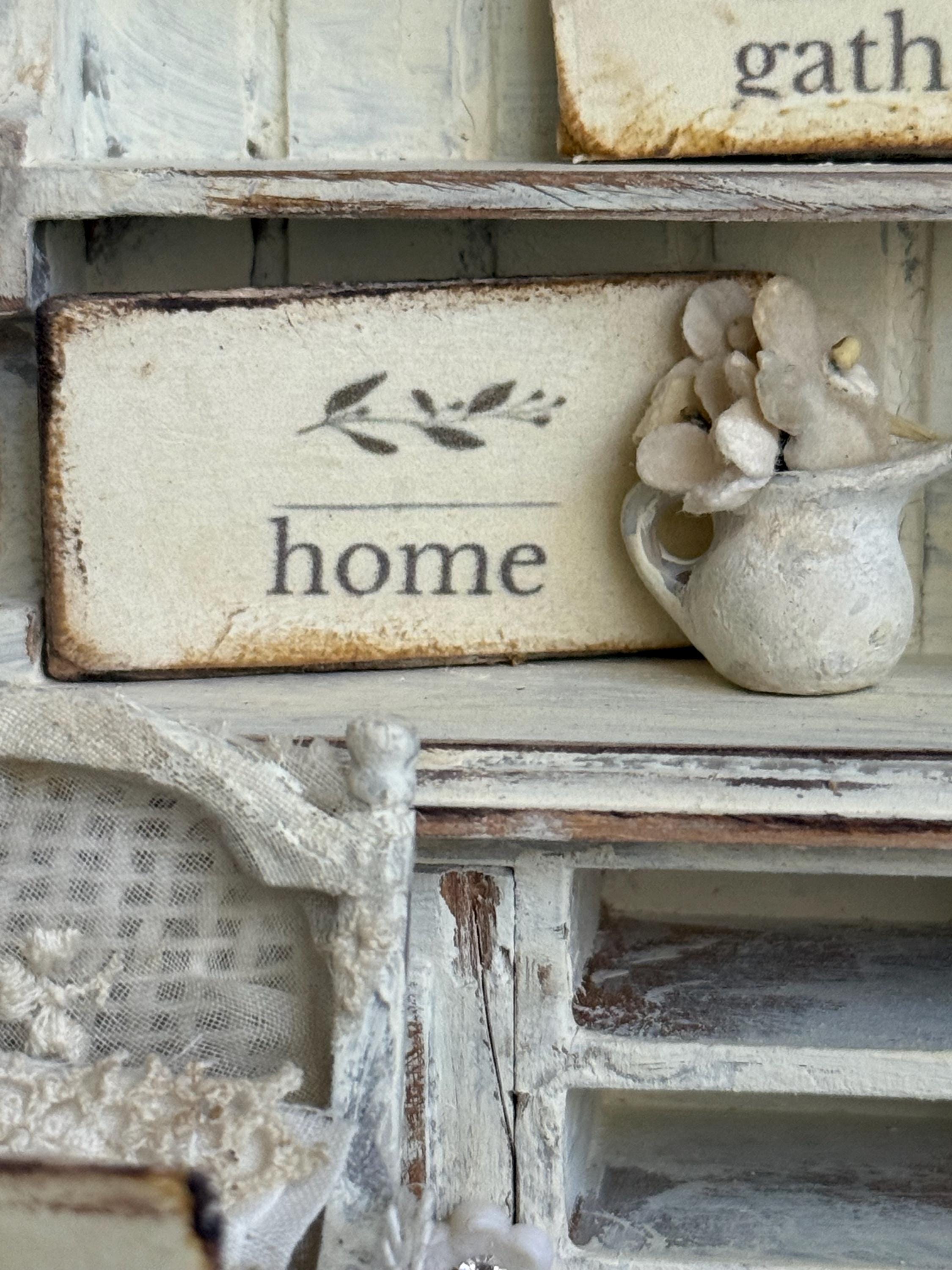 Miniature Shabby Chic Signs | Dollhouse French Cottage Decor| Dollhouse ...