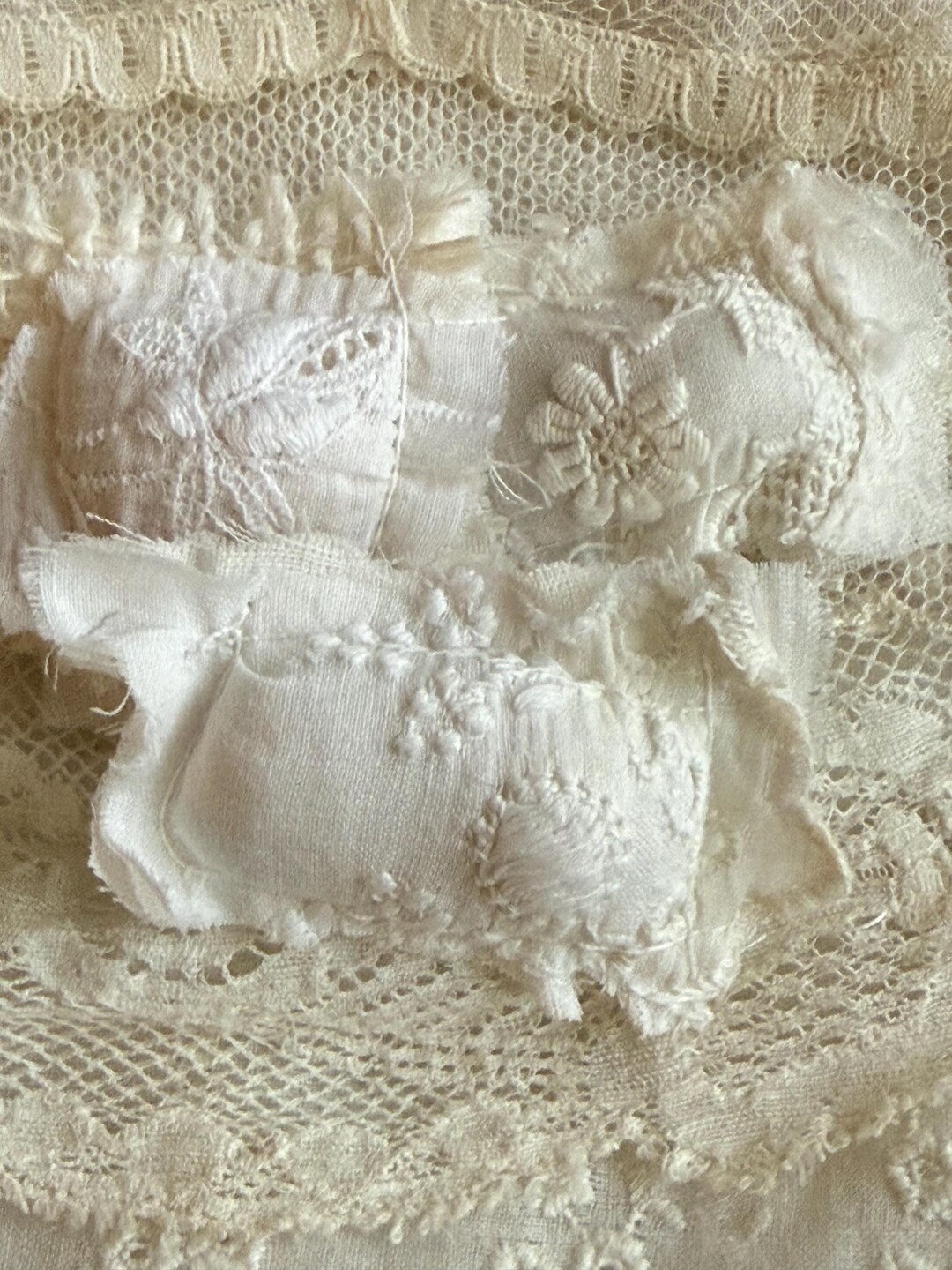 Set of 3 Miniature Shabby Chic Lace Pillows | Handmade Dollhouse ...