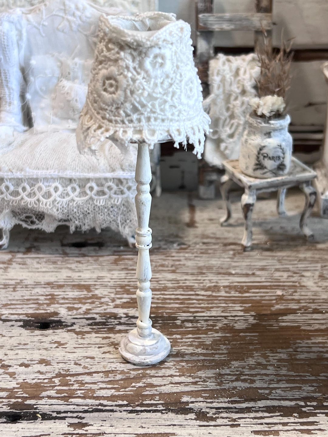 Vintage Victorian Miniature Dollhouse Floor Lamp in Brass for Farmhouse ...