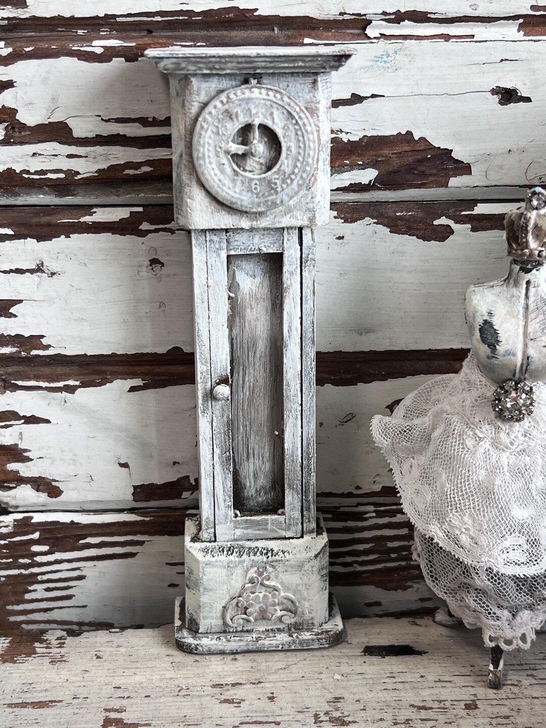 Dollhouse Clock, Dollhouse Grandfather Clock, Miniature Clock, Mini ...