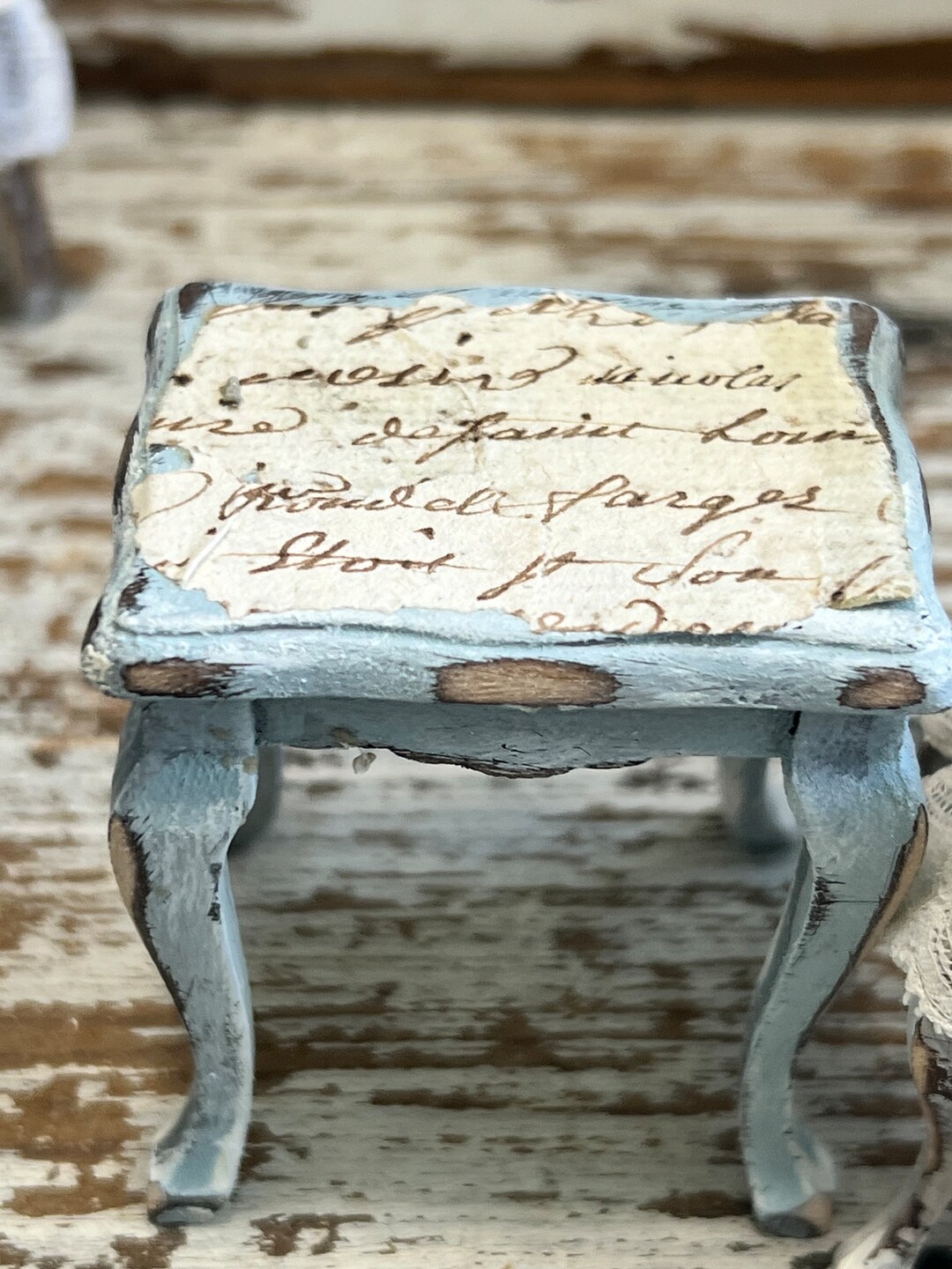 Miniature Side Table, Dollhouse Table, Farmhouse Dollhouse, Dollhouse ...