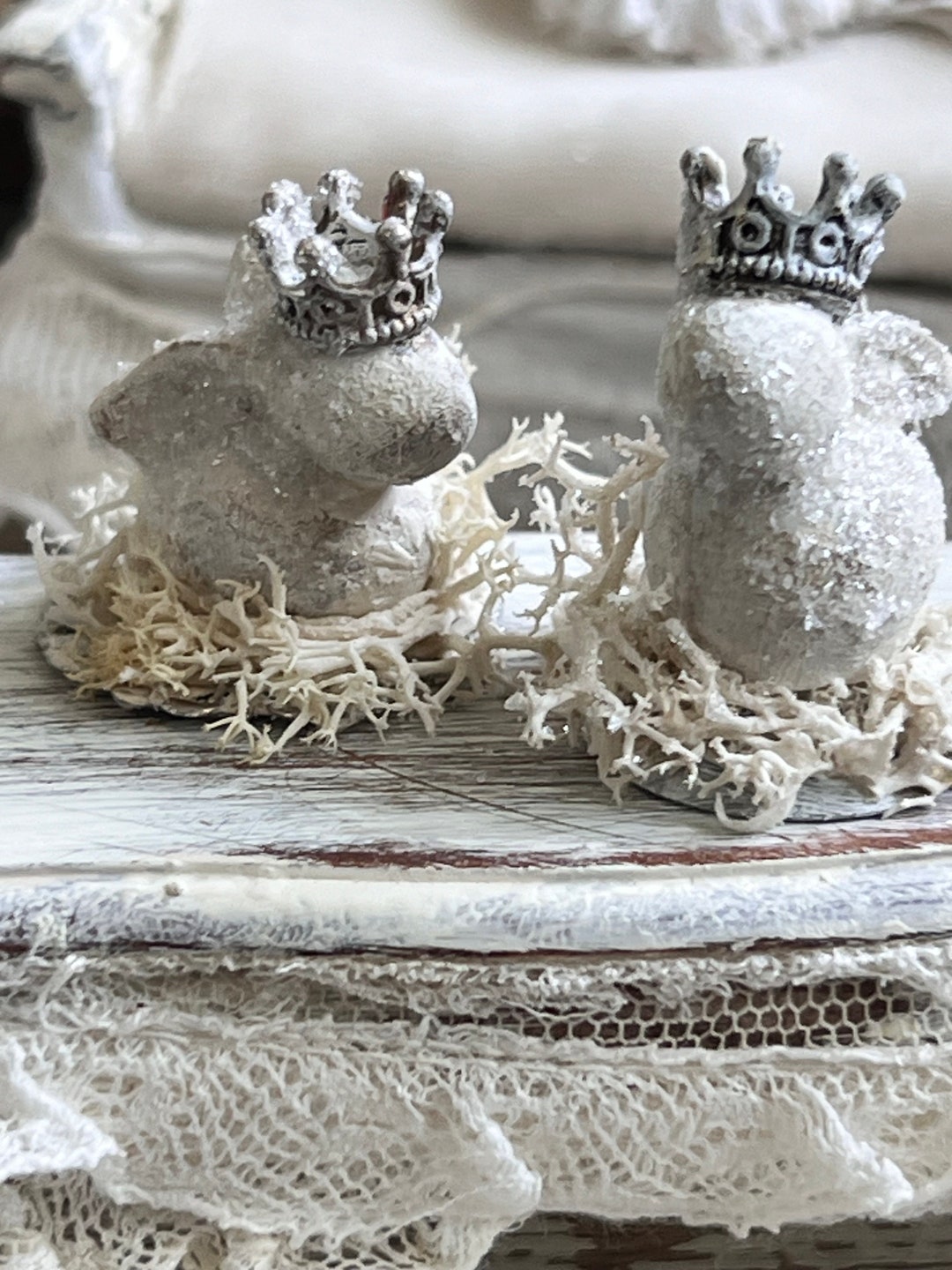 Miniature Original Art Bunny Centerpiece , Dollhouse Centerpiece ...