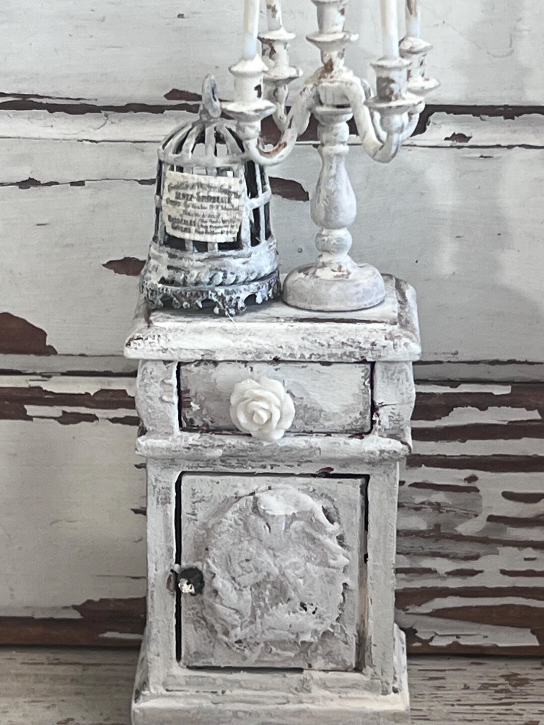 Miniature Side Table, Dollhouse Table, Farmhouse Dollhouse, Dollhouse ...