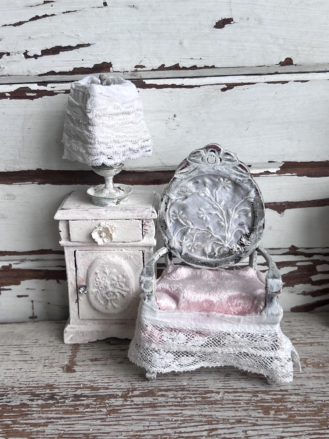 Miniature Side Table, Dollhouse Table, Farmhouse Dollhouse, Dollhouse ...