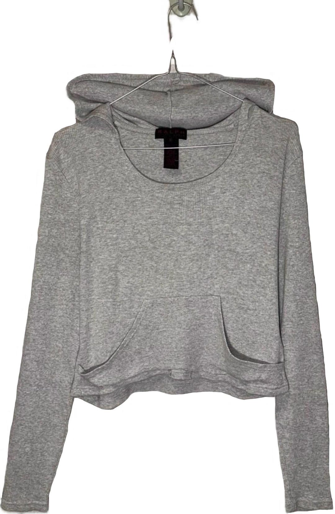 Polo Ralph Lauren RRL Vintage Women's Cropped Hooded Top Sweater Long ...