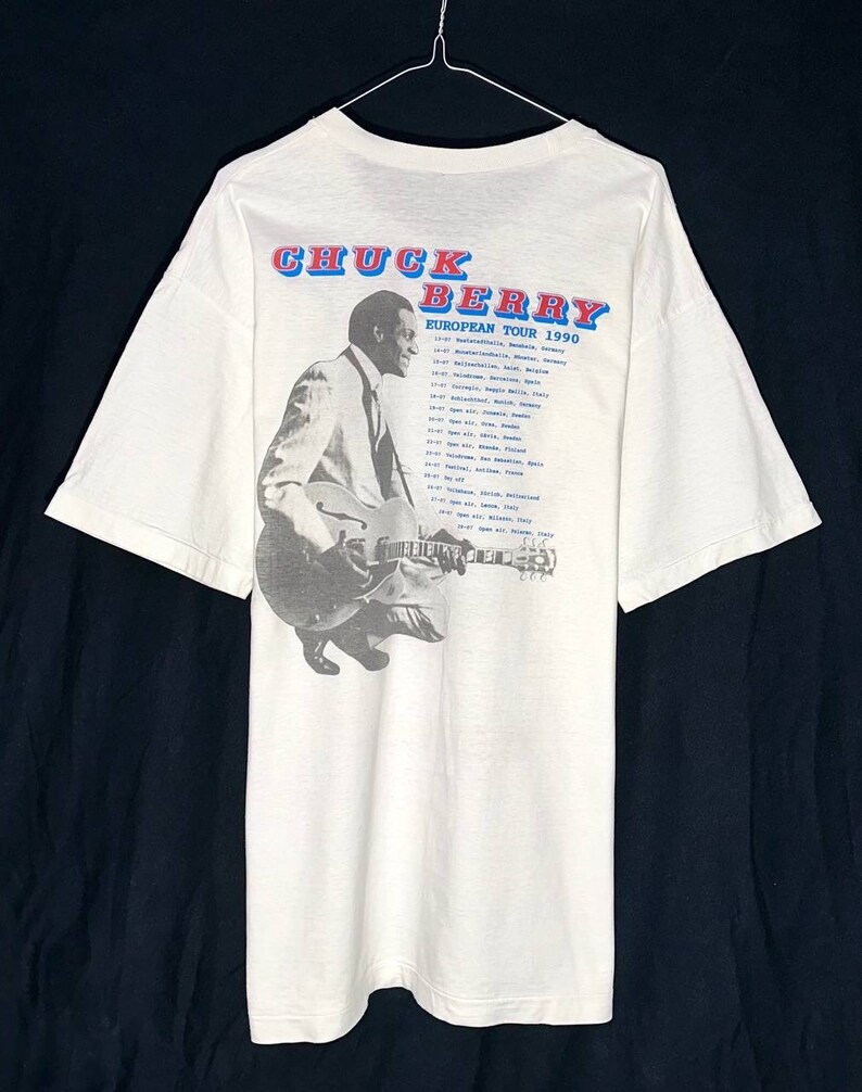 Chuck Berry 1990 Vintage European Tour Shirt 90s Rare Merch - Etsy