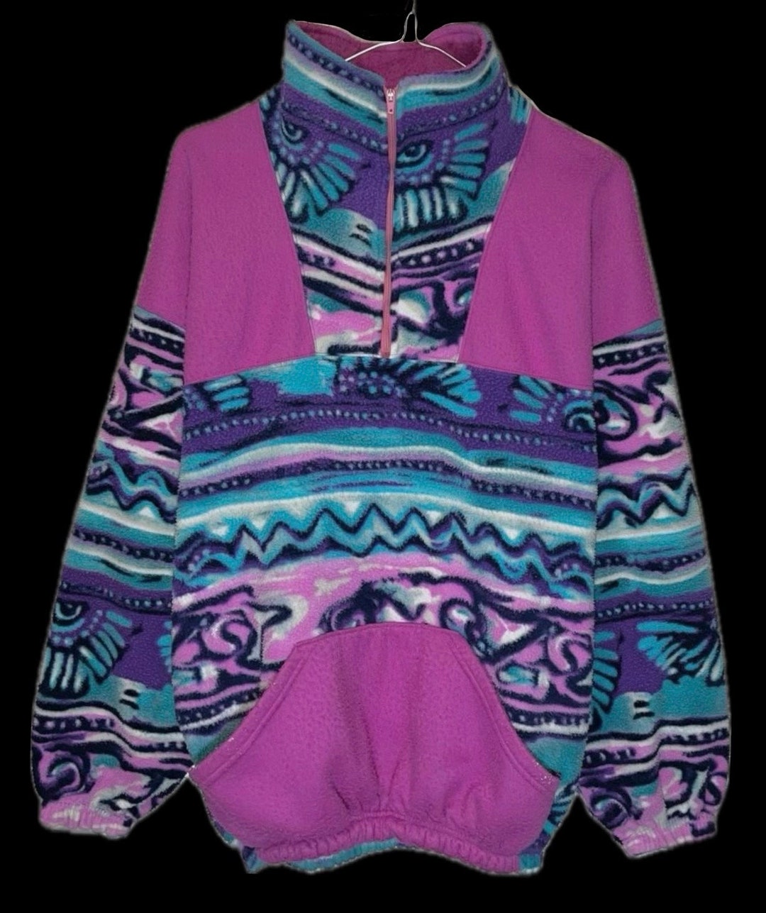 Vintage Aztec Fleece Jacket Retro 90s 80s Made in Italy - Etsy