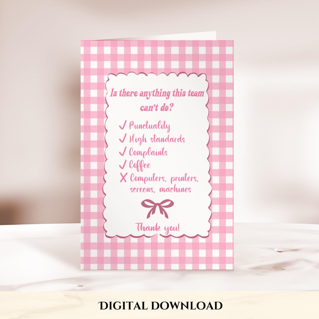 Team Appreciation Printable Greeting Card, Team Recognition Cards ...