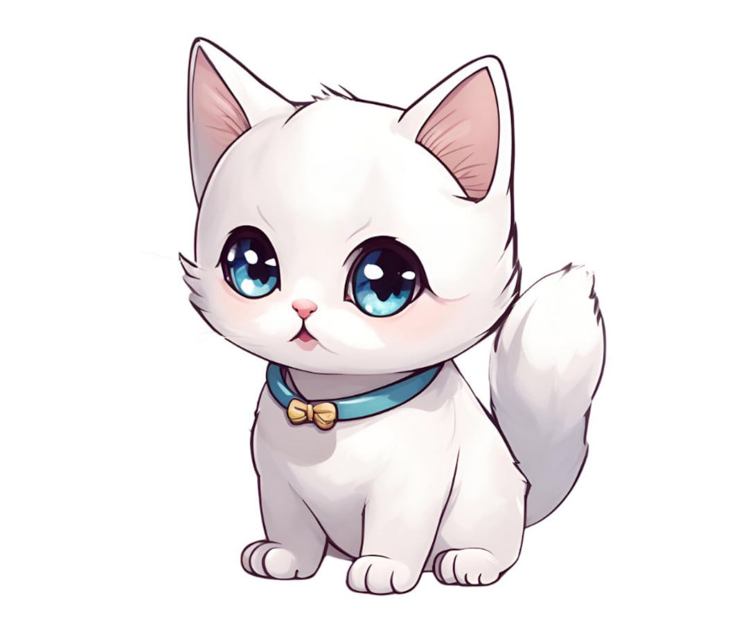 95 Cute Cat Images for Digital Printing Kawii Chibi Style Cats ...