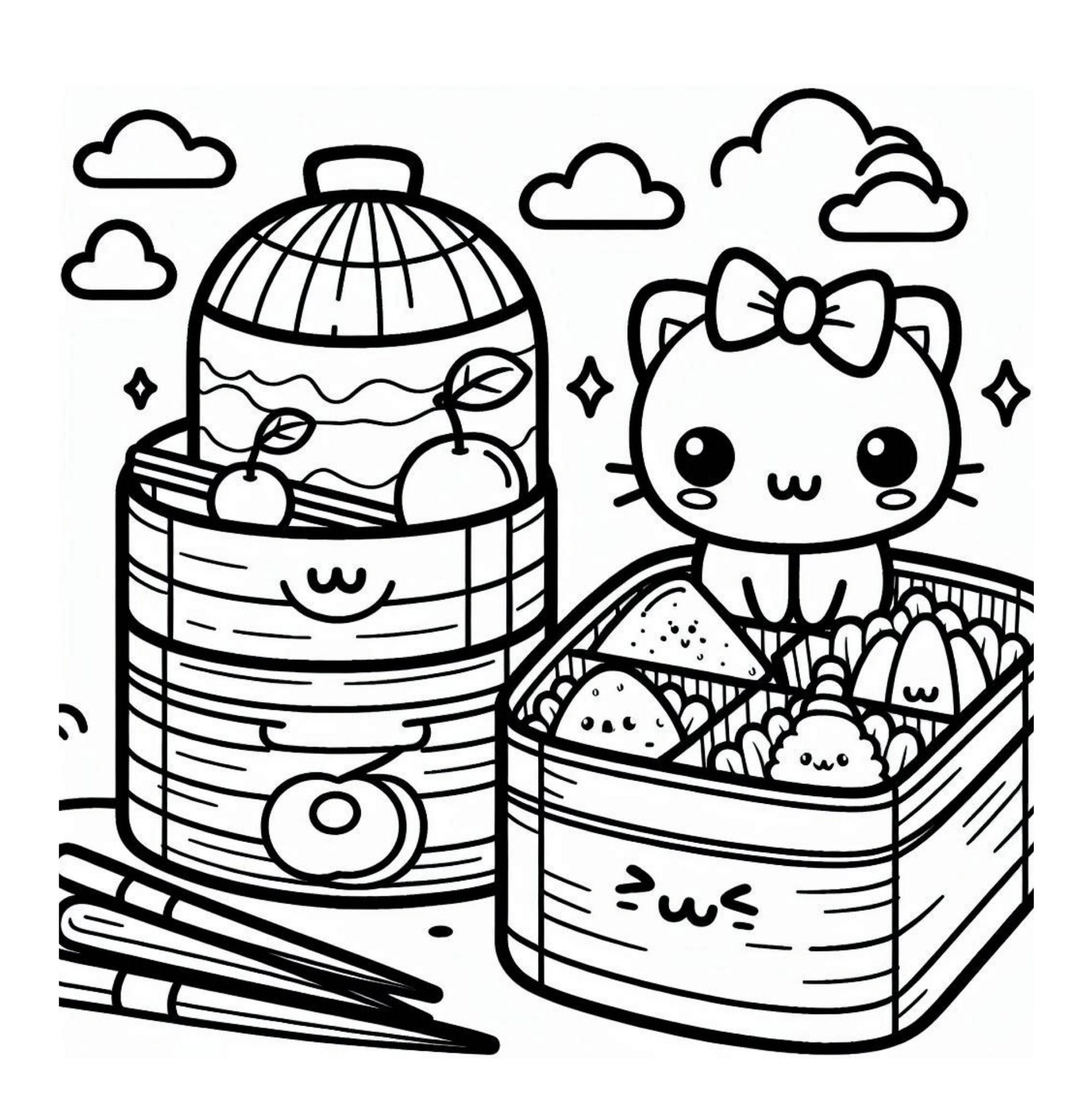 Sushi Bento Food Coloring Book for Kids and Adults 76 Images - Etsy