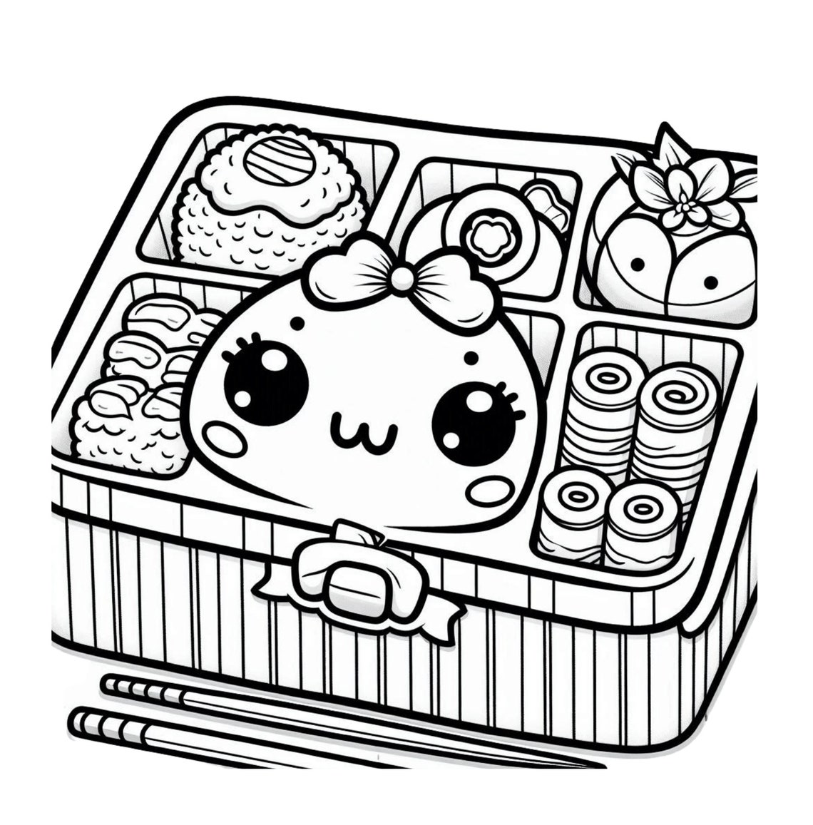 Sushi Bento Food Coloring Book for Kids and Adults 76 Images - Etsy