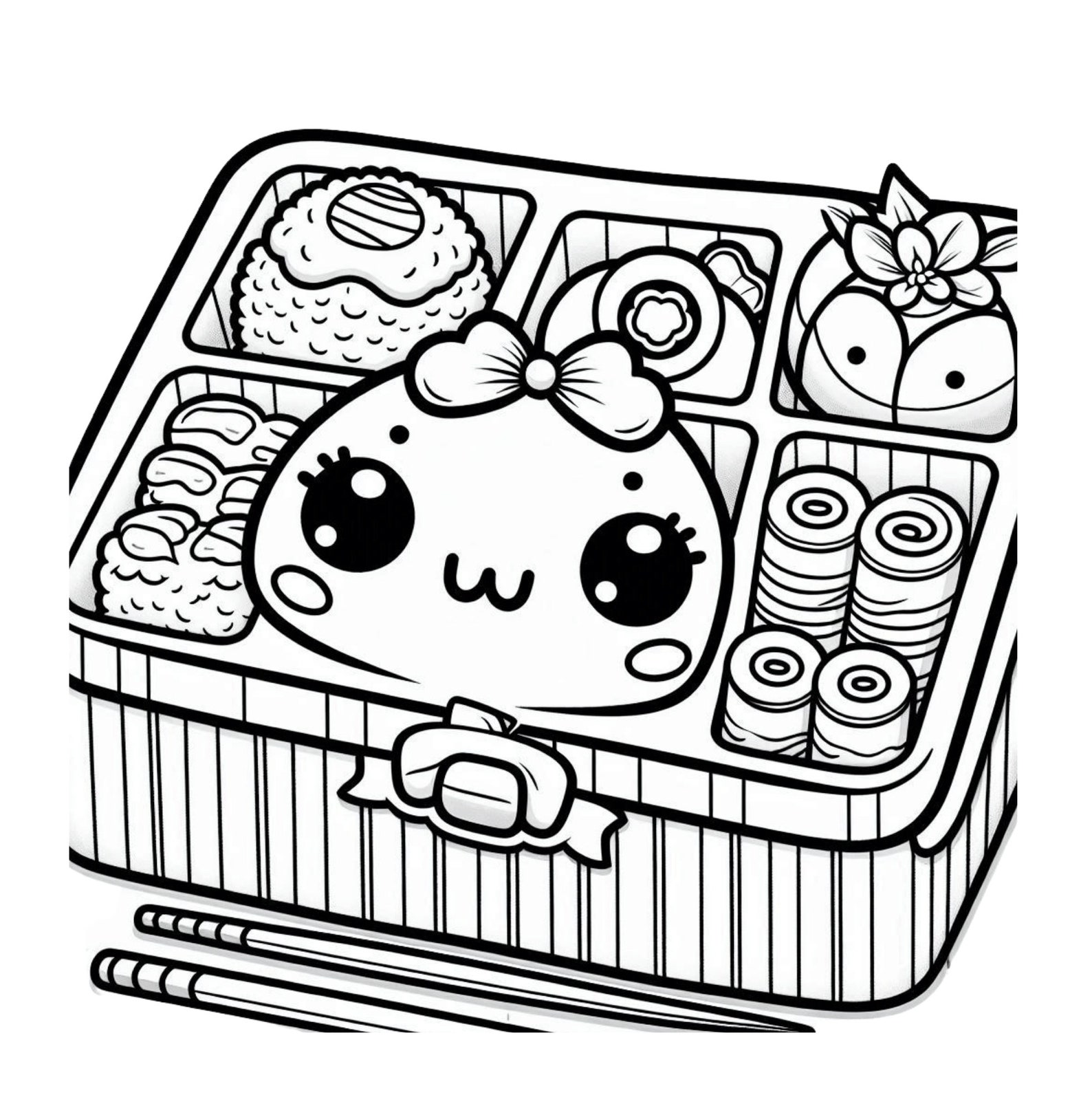 Sushi Bento Food Coloring Book for Kids and Adults 76 Images - Etsy