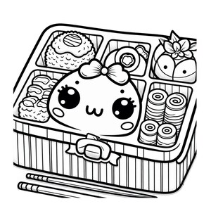 Sushi Bento Food Coloring Book for Kids and Adults 76 Images - Etsy